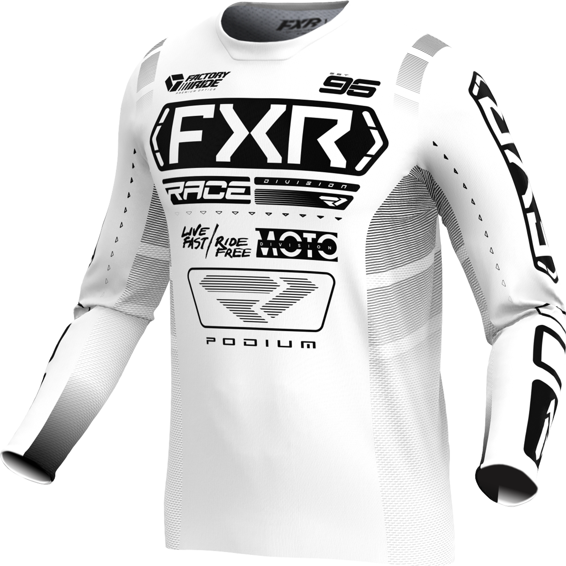 JERSEY FXR PODIUM WHITE/BLACK – FXR RACING